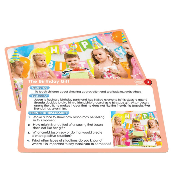 50 Social Scenario Activities Flash Cards by Junior Learning - Sensory ...