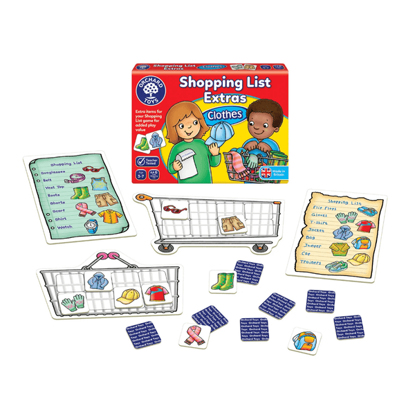 Buy Shopping List Game - Extras Clothes by Orchard Toys - Sensory Stand